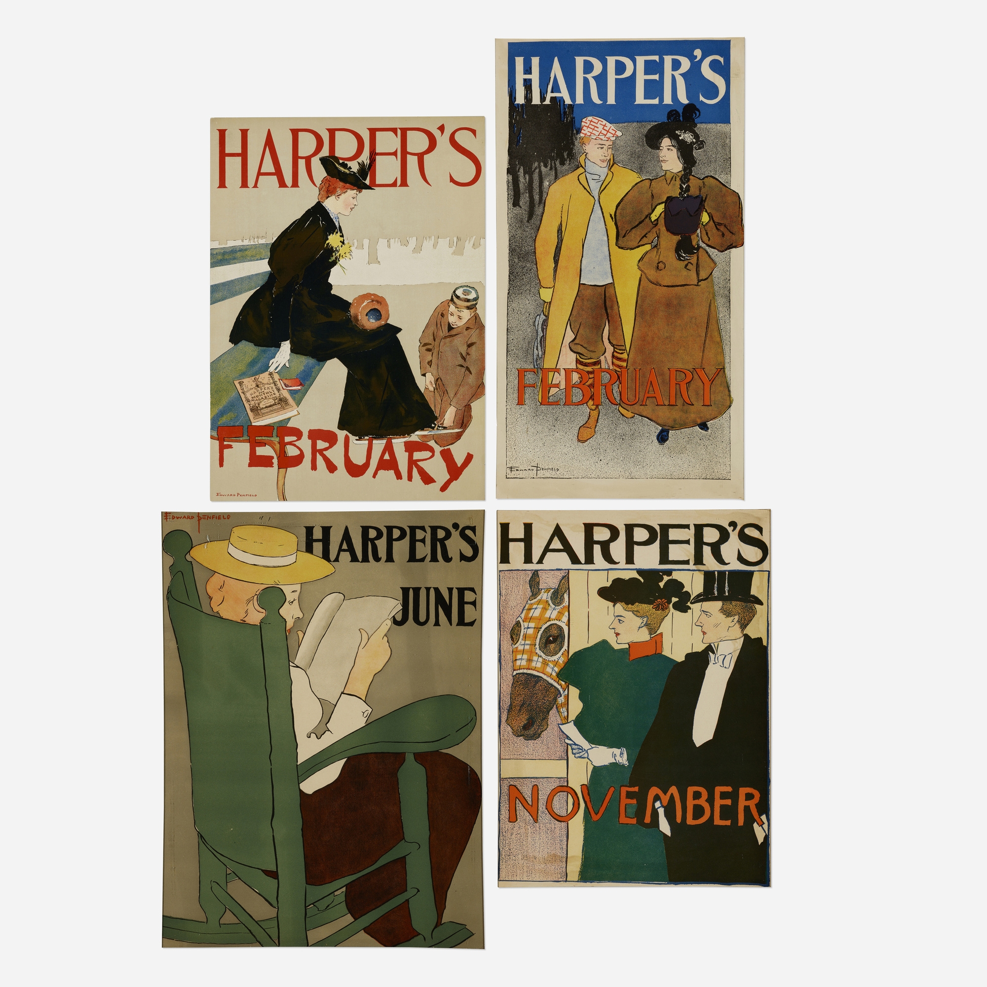 Edward Penfield | Harper's February; Haper's November; Harper's June ...