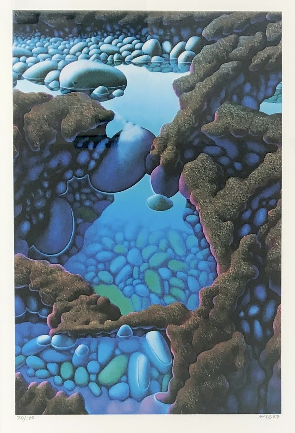 Michael Smither | Three Rock Pools & Lava Flow (2007) | MutualArt