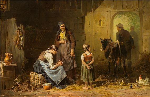 Anton Seitz | The poor peasant family | MutualArt