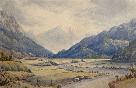 Ernest Arthur Chapman | Caples River near Lake Wakatipu (1882 ...