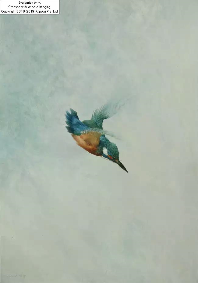 Raymond Harris Ching | Kingfisher in flight (1939) | MutualArt
