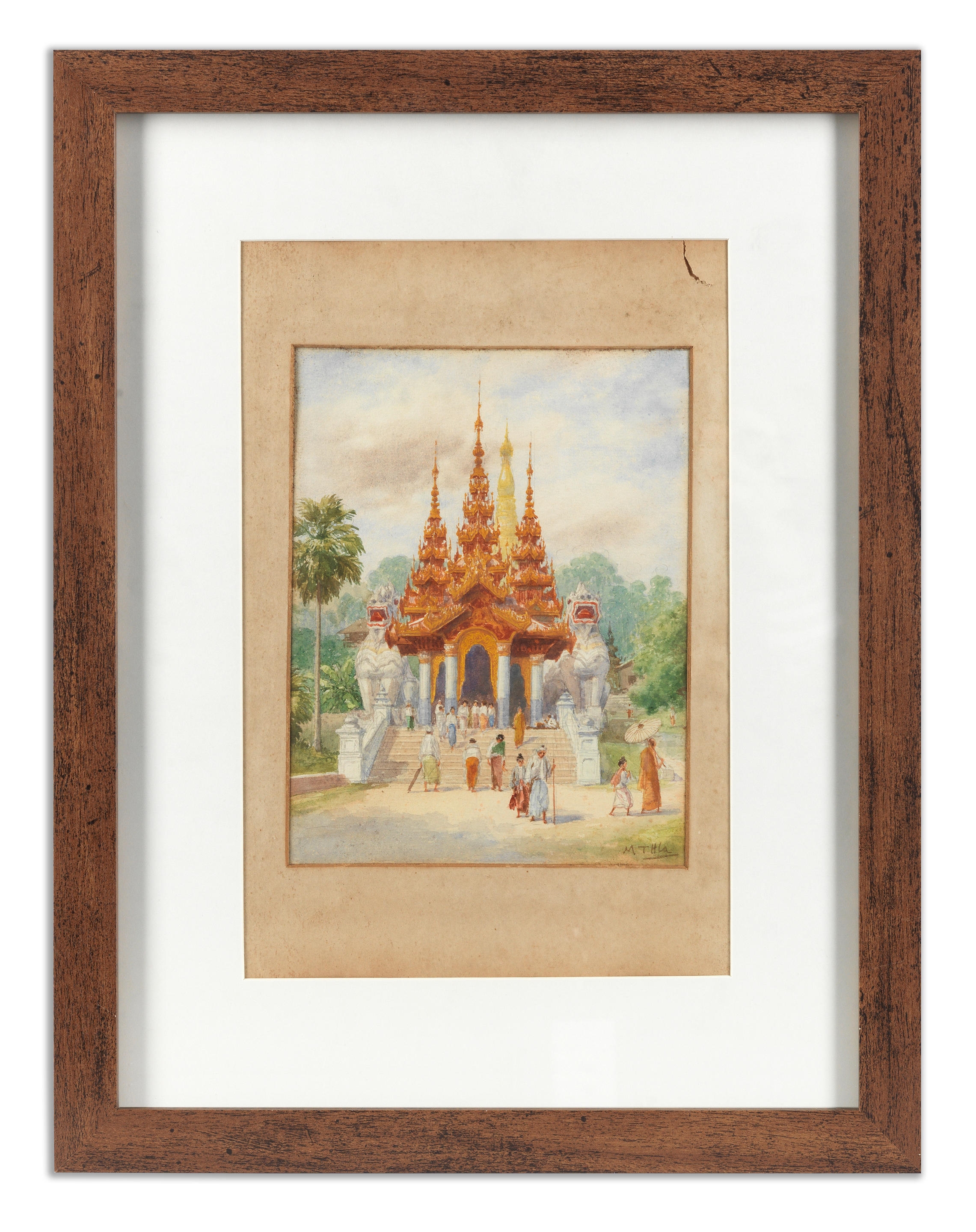 Mg Tun Hla | 'Entrance to Schwedagon Pagoda', Rangoon | MutualArt