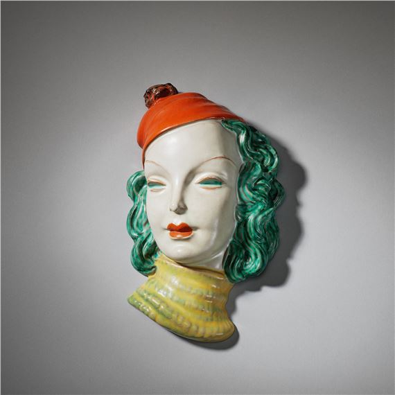 Goldscheider | Art Deco wall mask, model no. 7984, circa 1938 | MutualArt