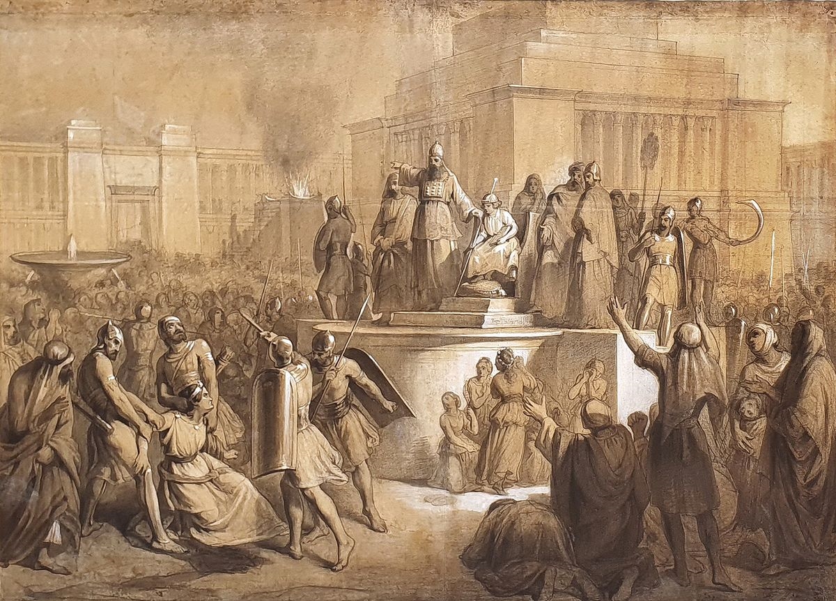 Neo-Classical School, 19th Century | Royaume de Juda, Athalie chassée ...