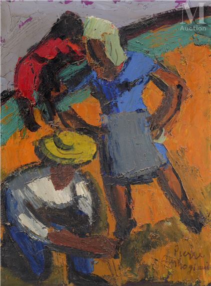 Pierre Ambrogiani | Trois personnages aux champs | MutualArt