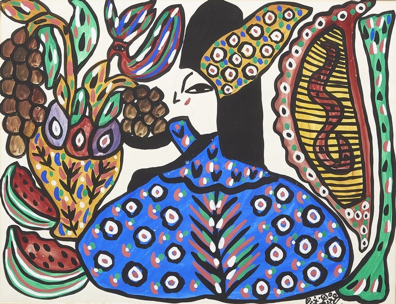 Baya Mahieddine | Femme aux fruits | MutualArt