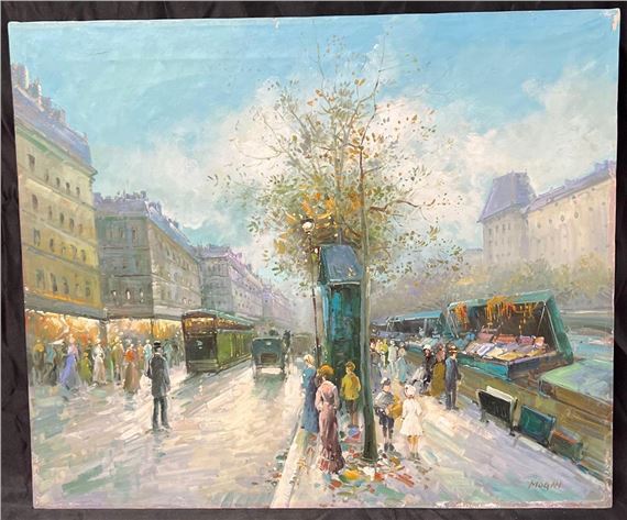 John William Morgan | Vu de Paris le long de la seine les BOUQUINISTES ...