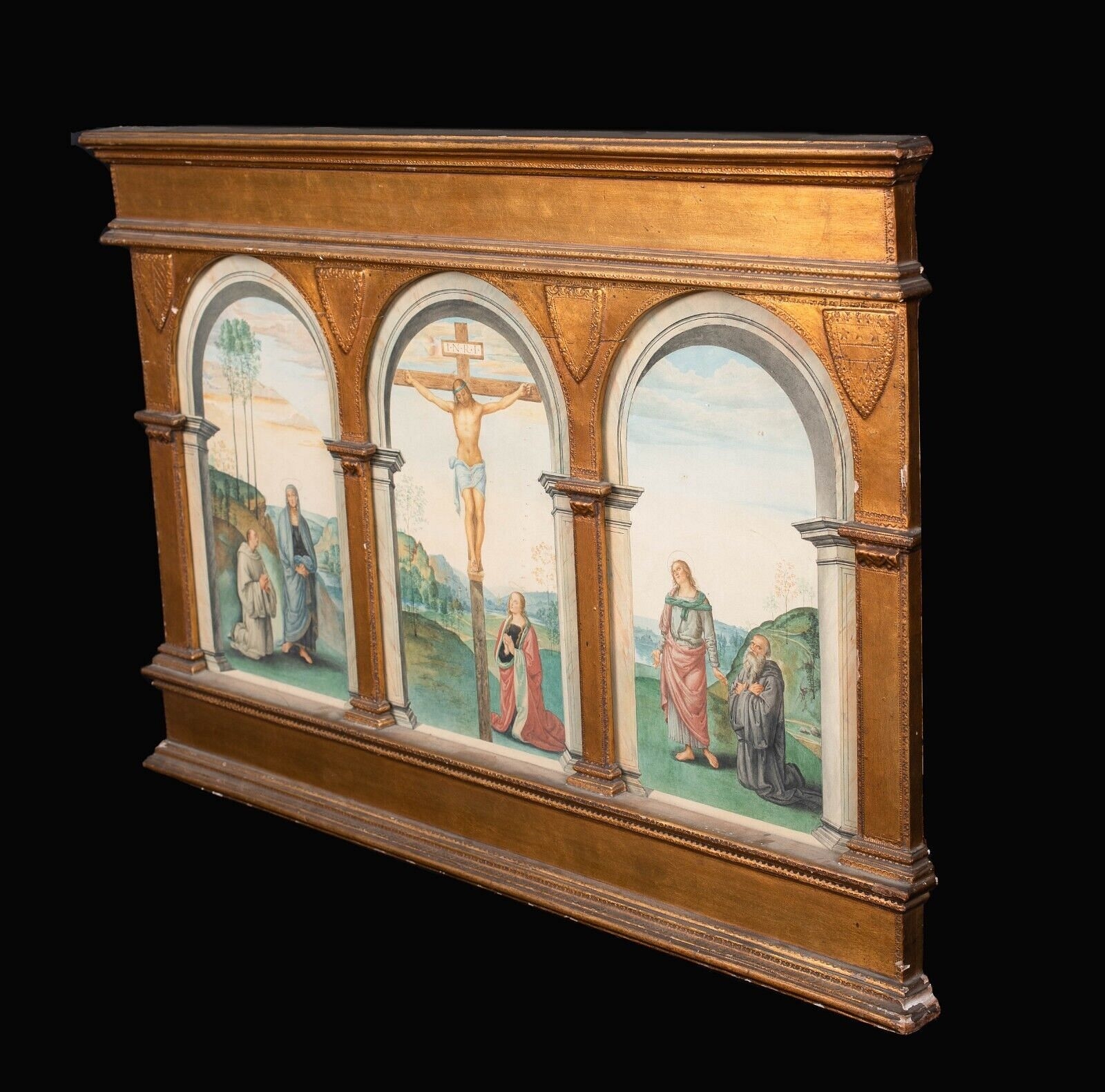 Umbrian School, 17th Century | TRIPTYCH JESUS CRUCIFIXION (17th Century) | MutualArt