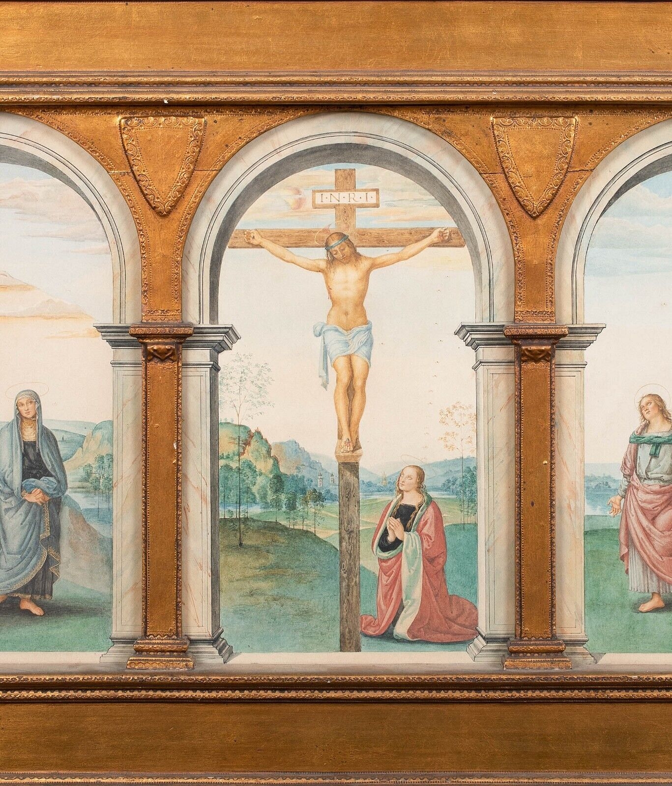 Umbrian School, 17th Century | TRIPTYCH JESUS CRUCIFIXION (17th Century) | MutualArt