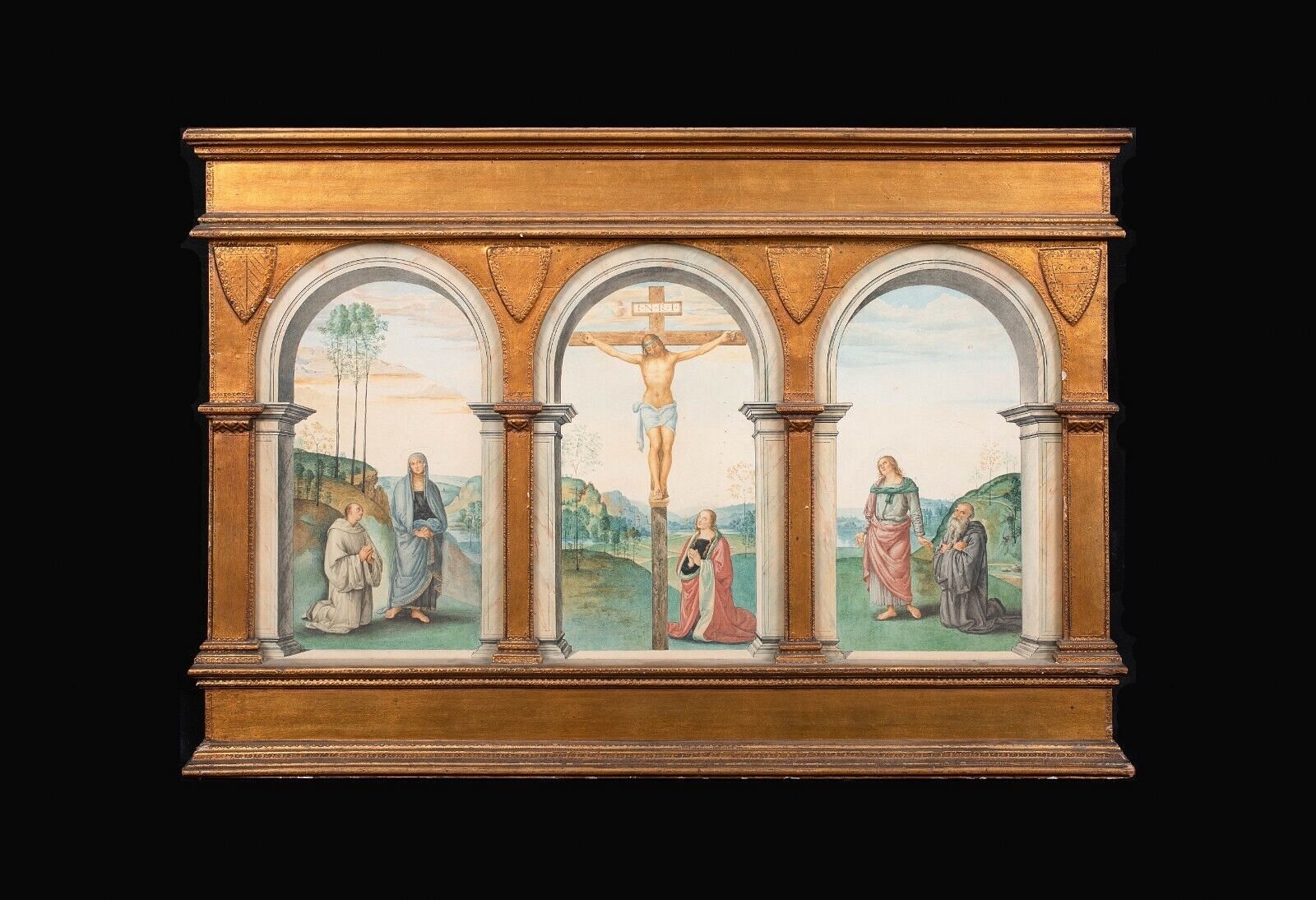 Umbrian School, 17th Century | TRIPTYCH JESUS CRUCIFIXION (17th Century) | MutualArt