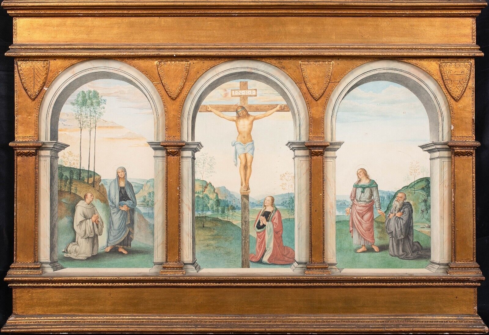Umbrian School, 17th Century | TRIPTYCH JESUS CRUCIFIXION (17th Century ...