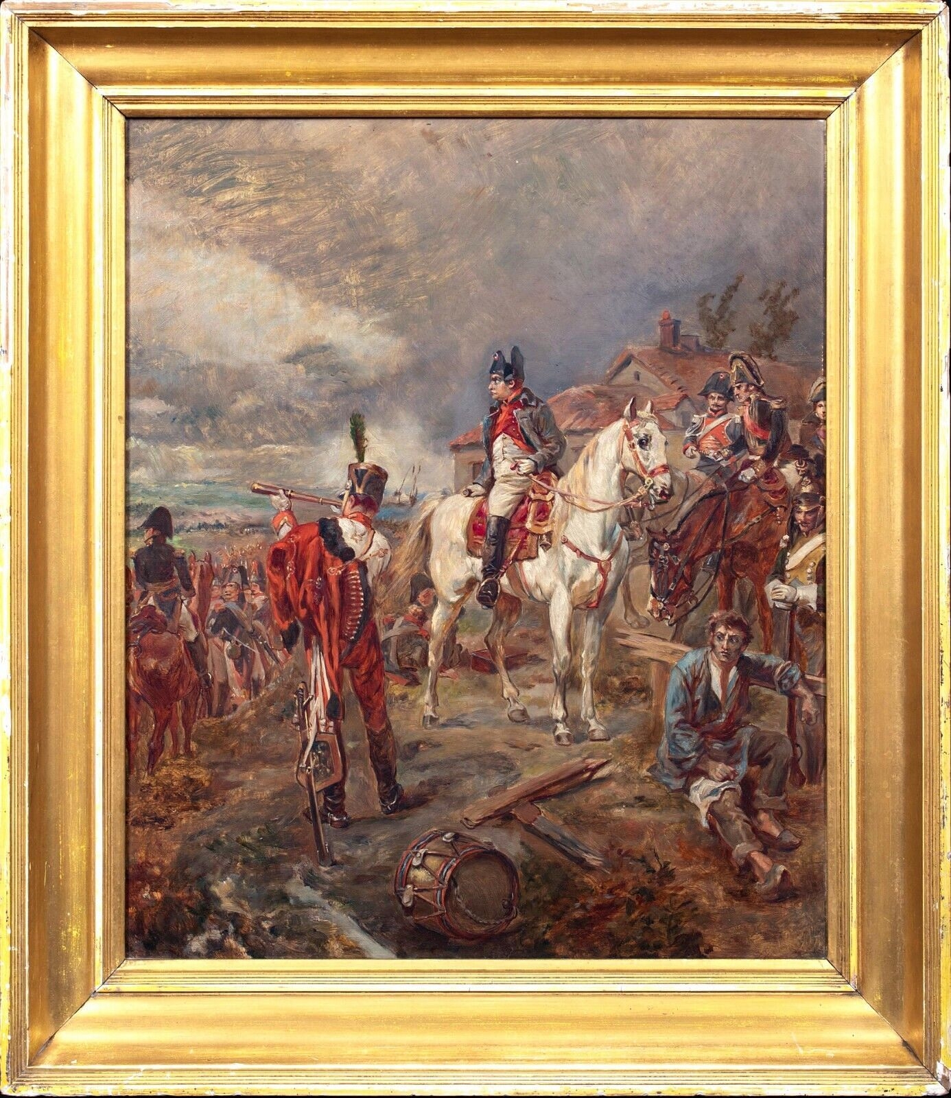 Ernest Crofts | NAPOLEON AT THE BATTLE OF WATERLOO OIL PAINTING (19th ...