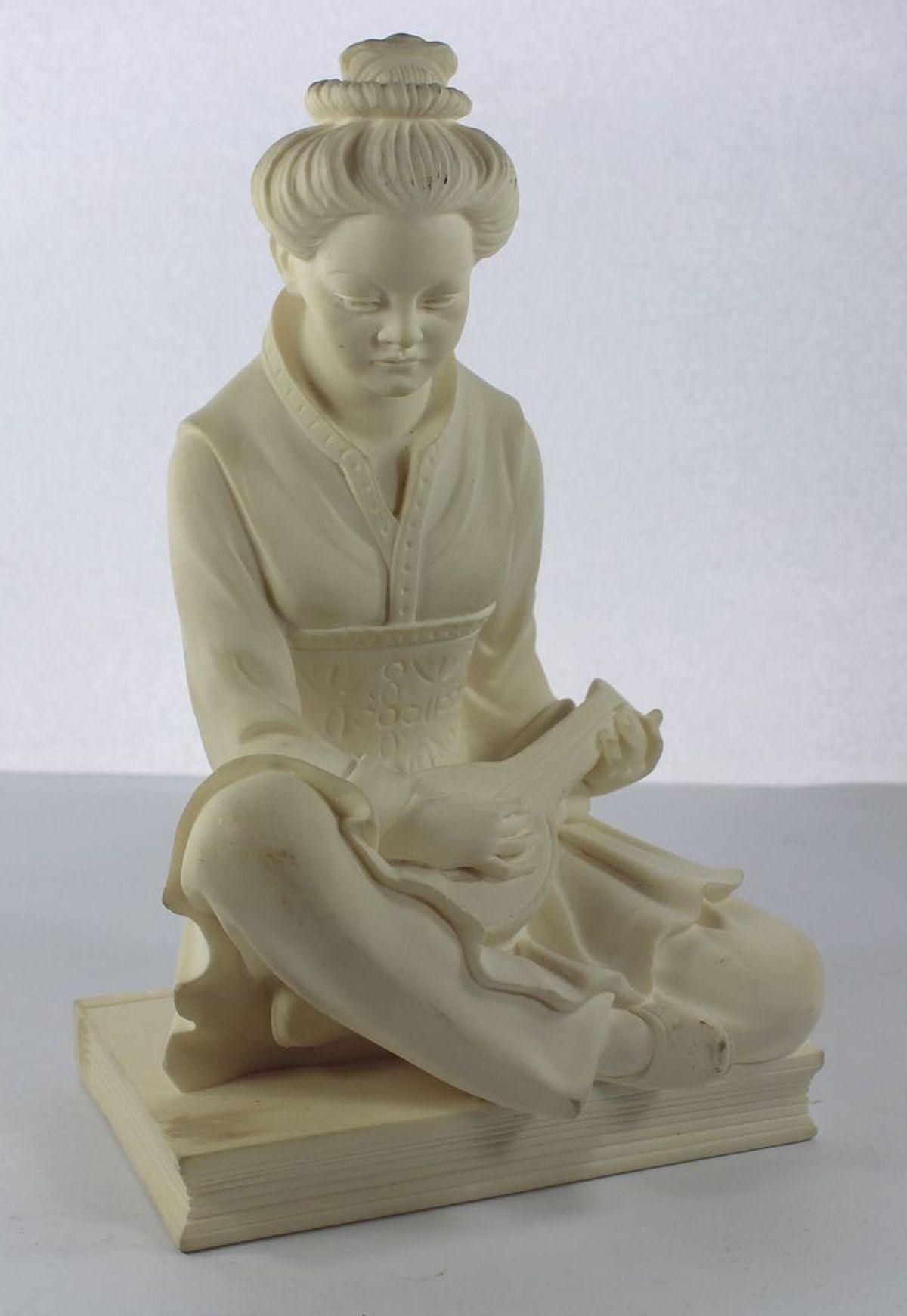 A. Giannelli | Ceramic of a Seated Lady playing a Chinese Mandolin ...