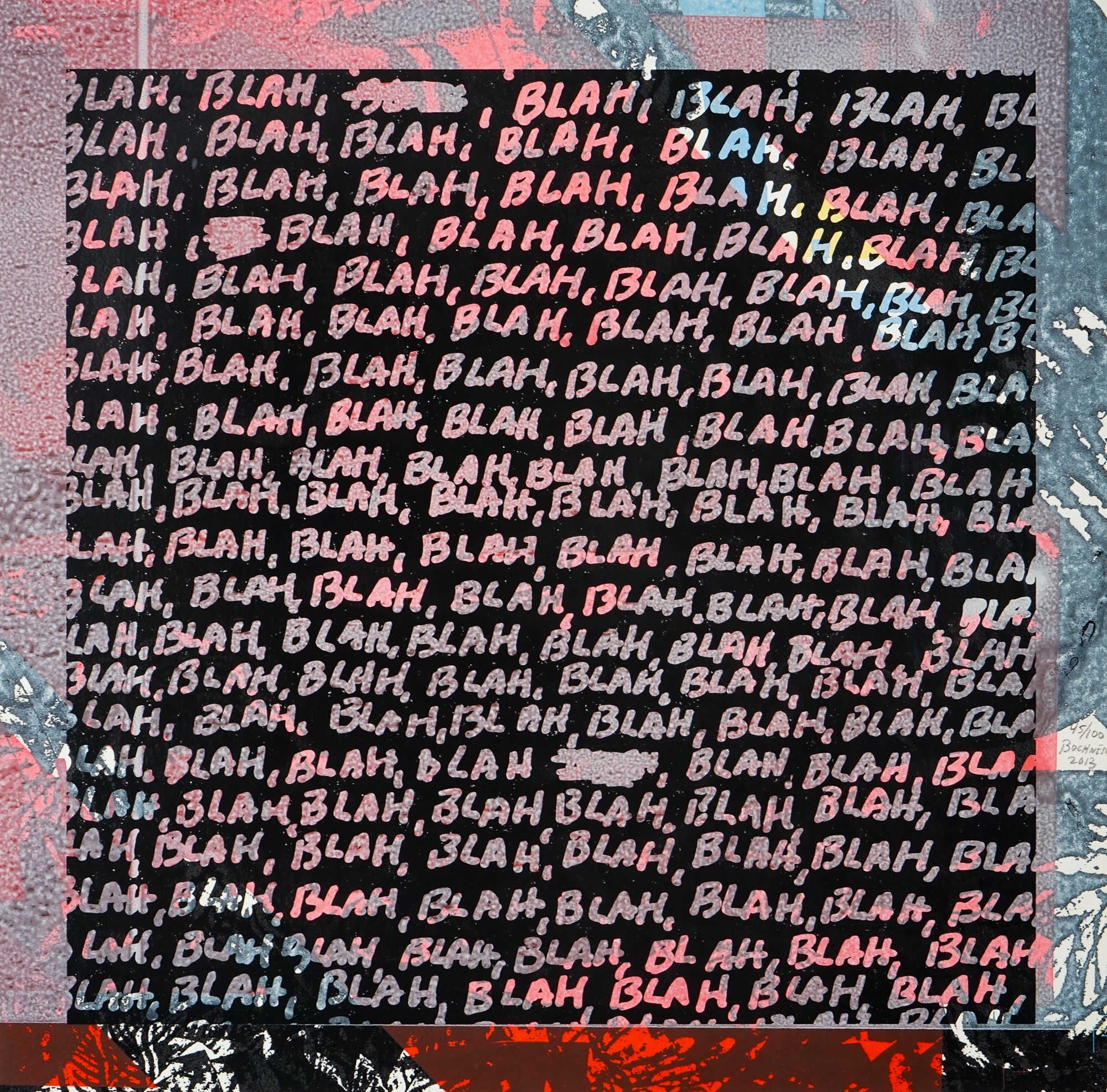 Mel Bochner | Blah Blah Blah & Background Noise (2013) | MutualArt