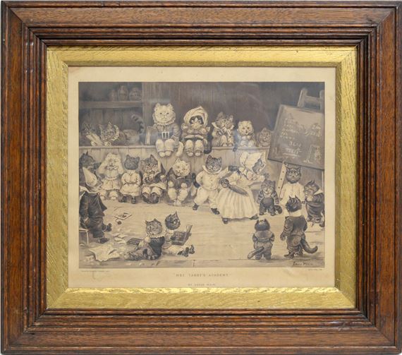 Louis Wain | Mrs Tabby's Academy | MutualArt