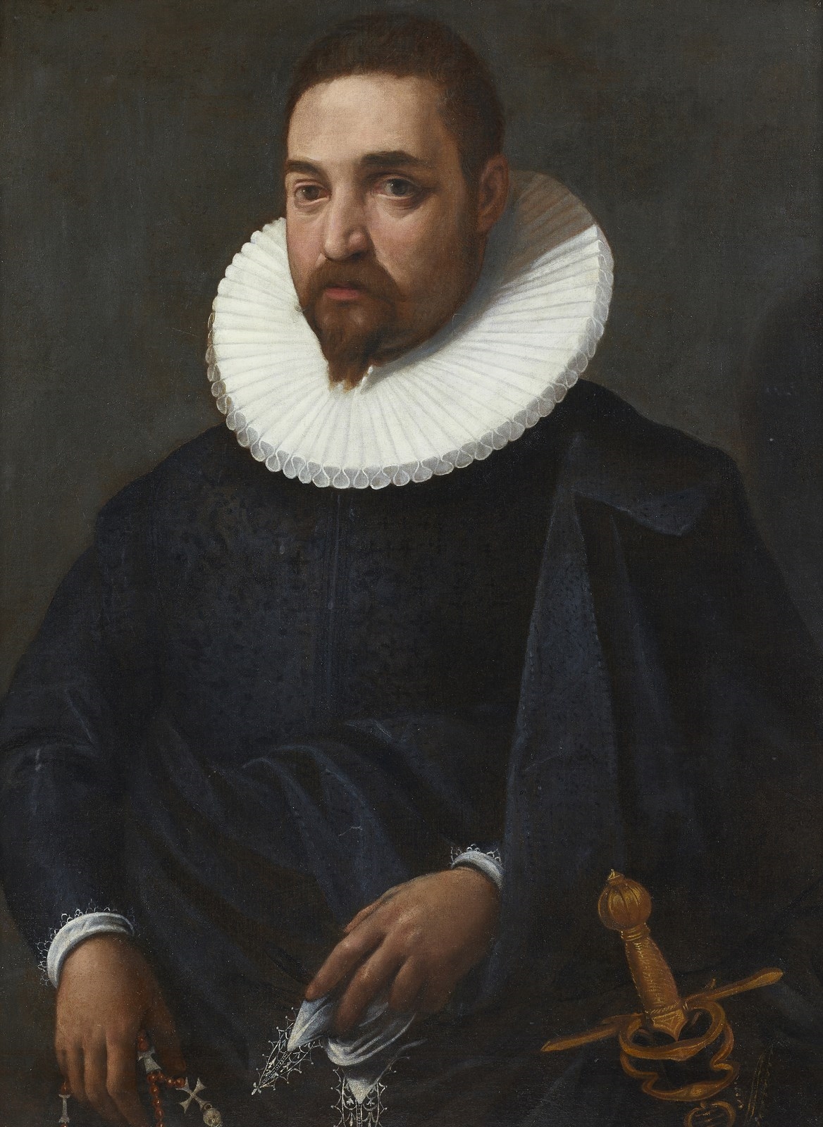 Alessandro Tiarini | Portrait of a gentleman with sword | MutualArt