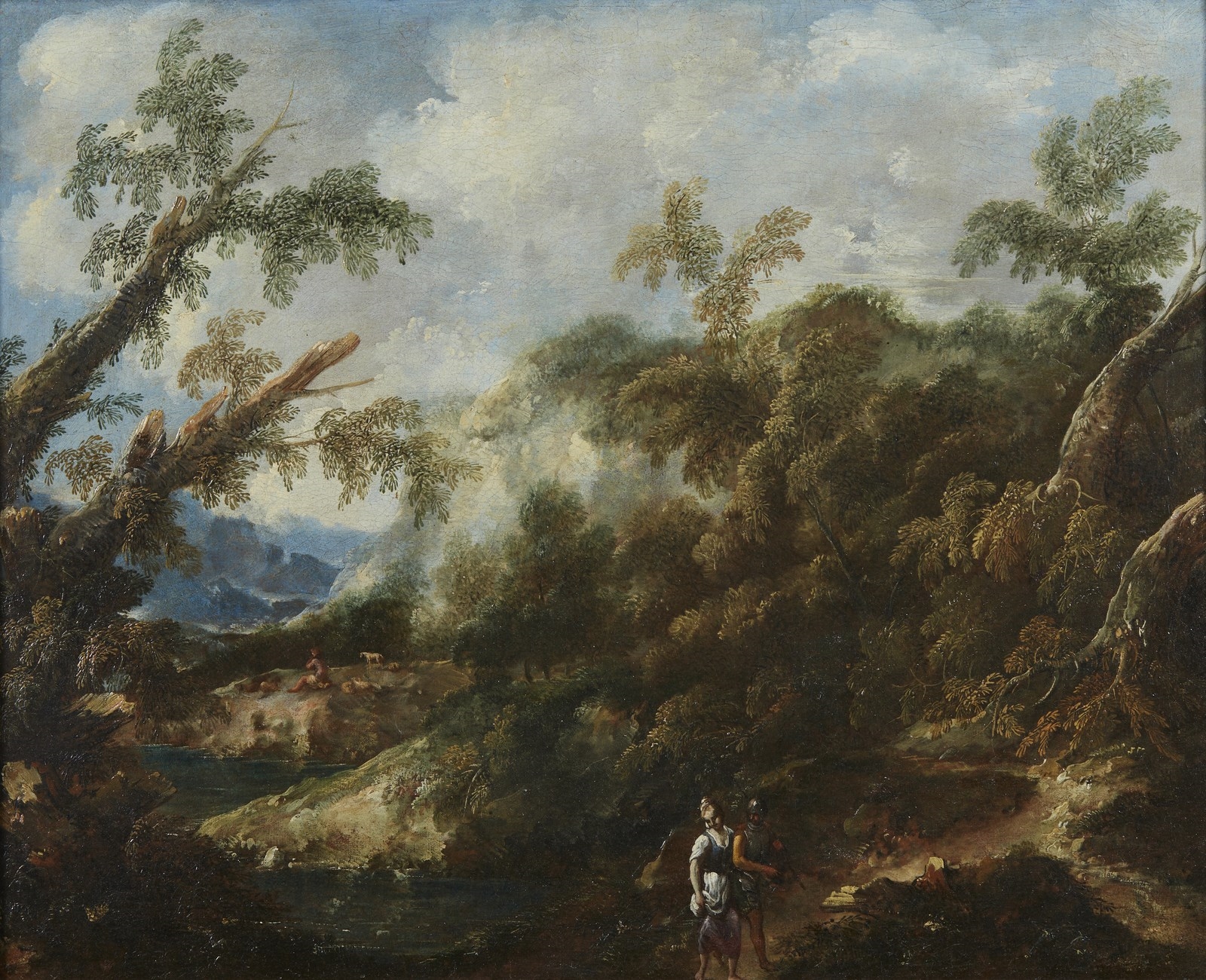 Antonio Francesco Peruzzini | Forest landscape with characters | MutualArt