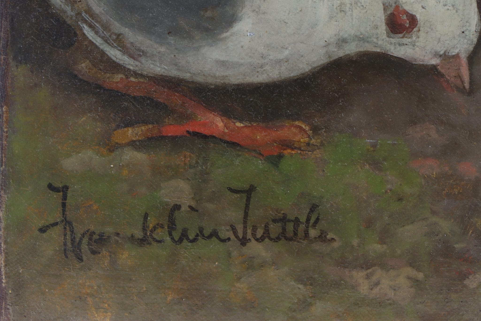 Charles Franklin Tuttle | Seated portrait of a young child feeding a ...