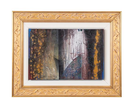 Celis Pérez | Abstract depicting a color block and drip motif (1993 ...