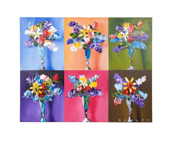 Steve Penley | Flowers on a Grid | MutualArt