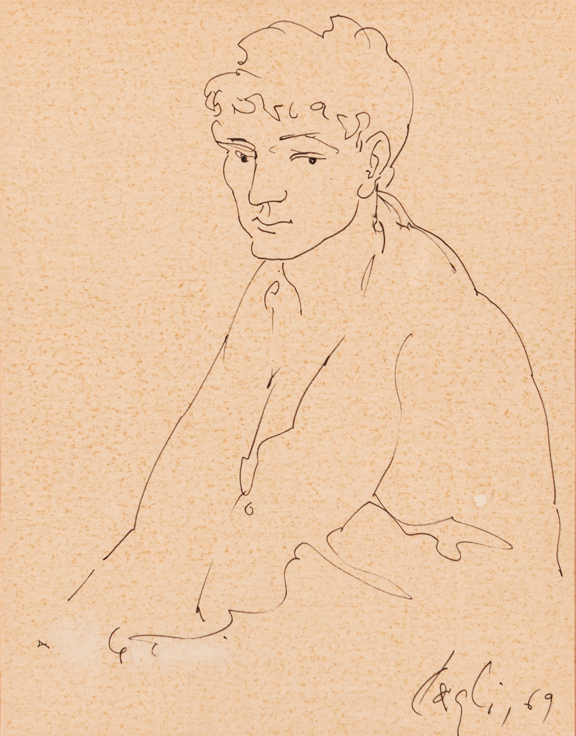 Corrado Cagli | Ritratto di fanciullo (1969) | MutualArt