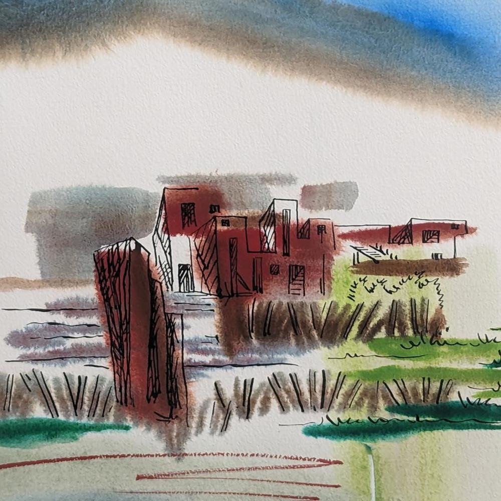 Harold Laynor | Watercolor Landscape | MutualArt