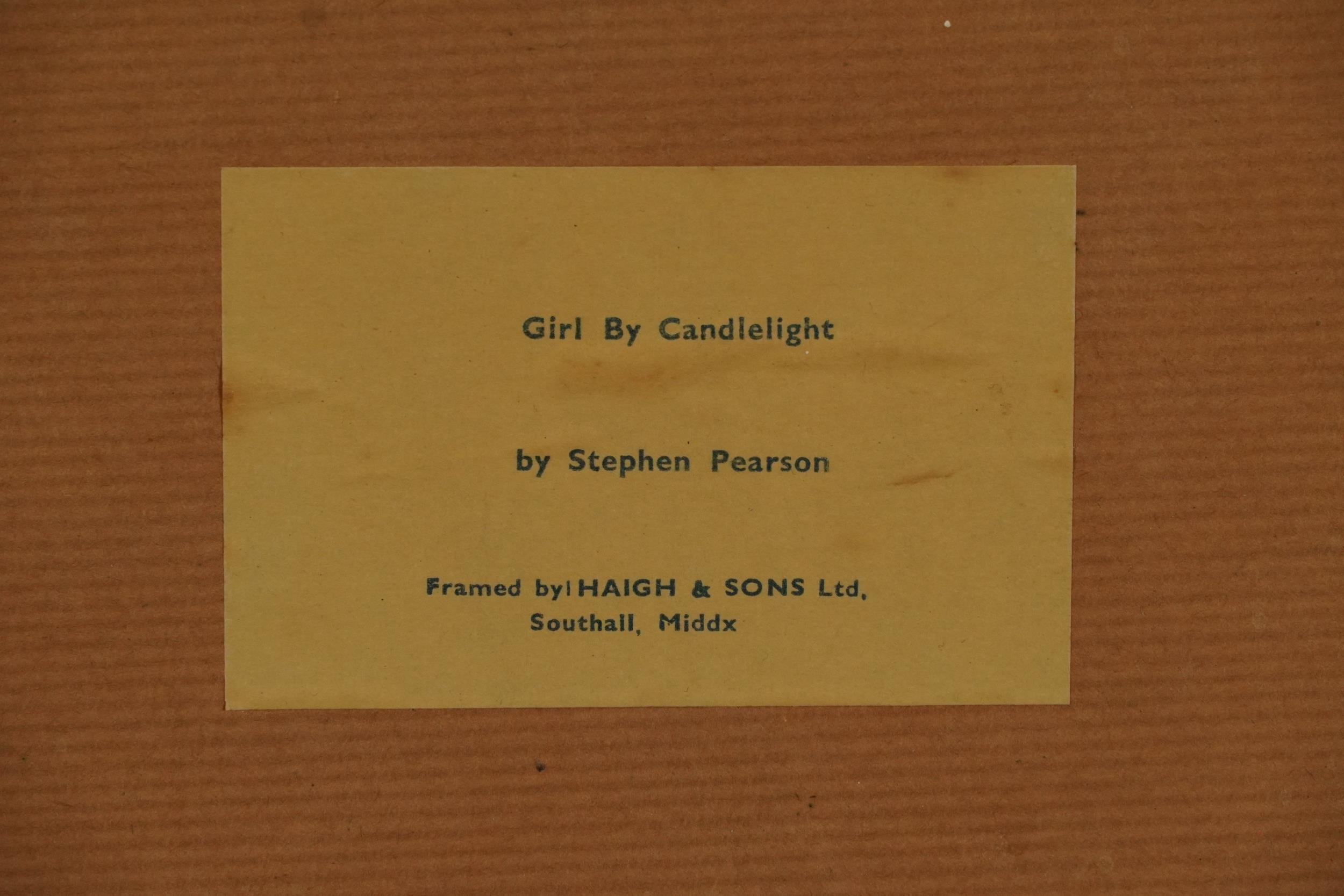 Stephen Pearson | Girl by candlelight (1960s) | MutualArt