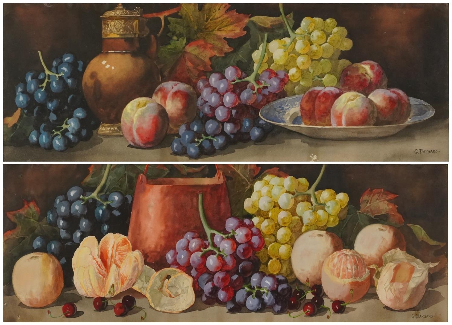 Giovanni Barbaro | Still life fruit and vessels | MutualArt