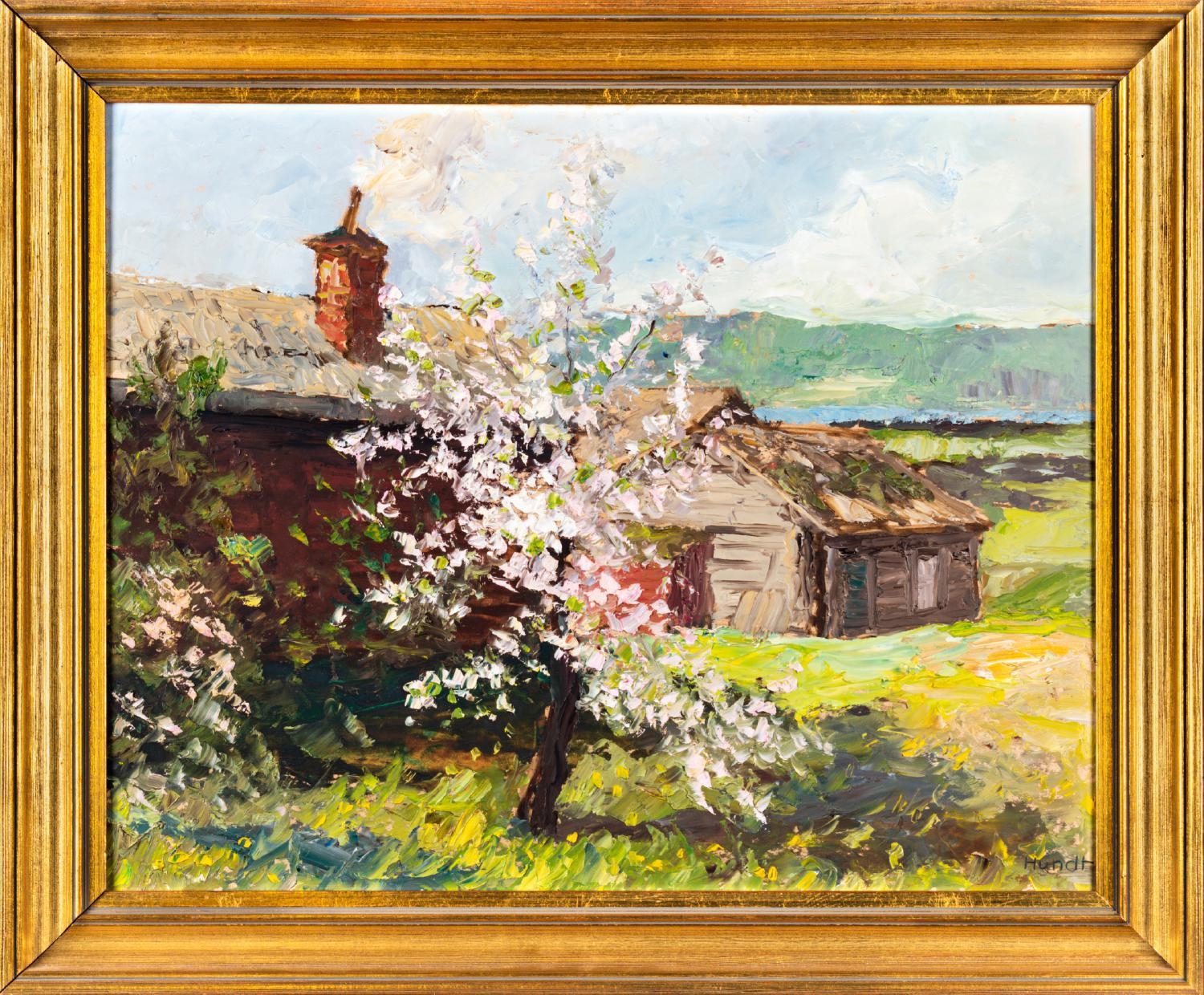 Wilhelm Hundt | Flowering tree in landscape | MutualArt