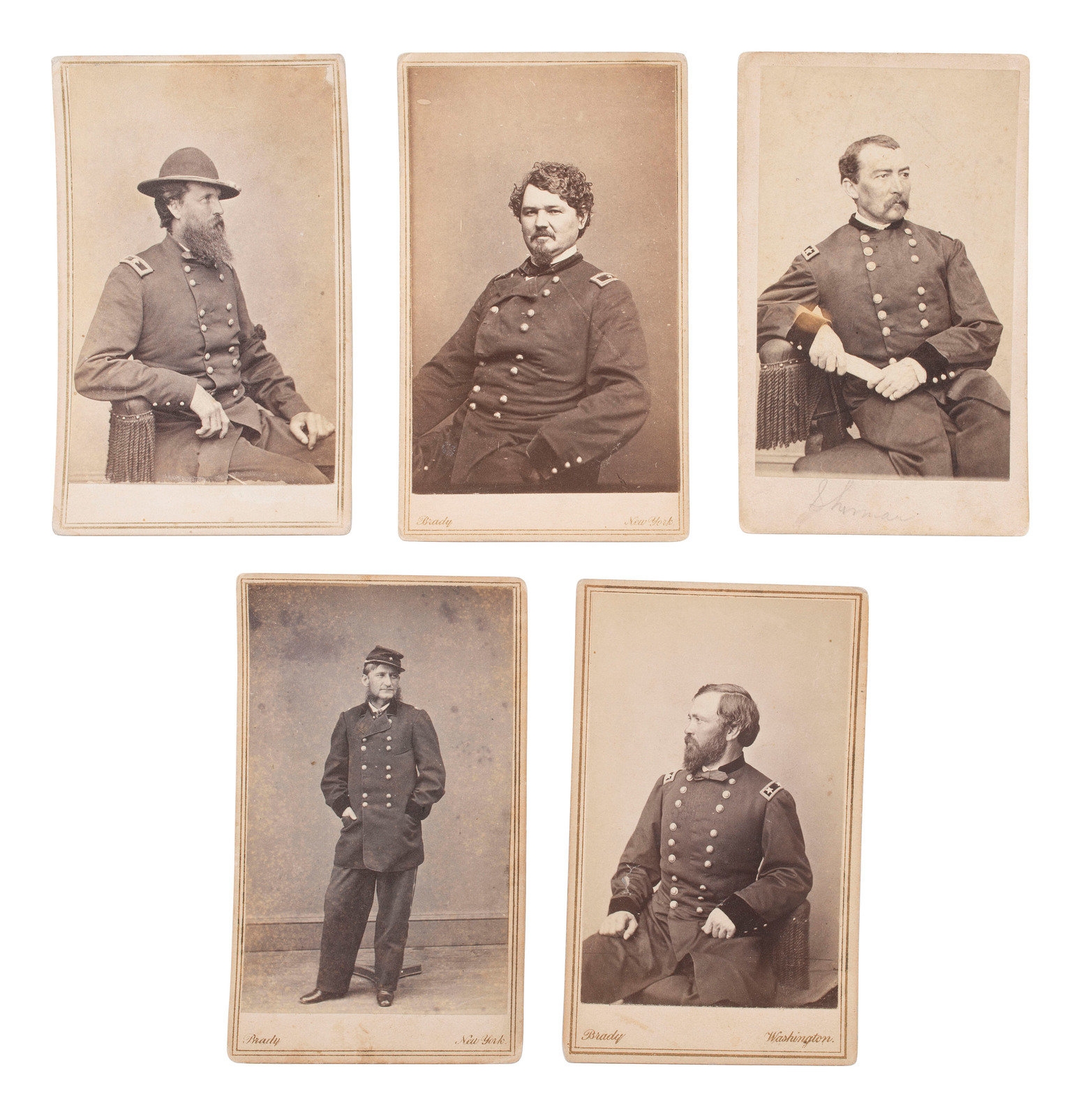 Mathew B. Brady | A group of 11 CDVs of Union Cavalry generals | MutualArt