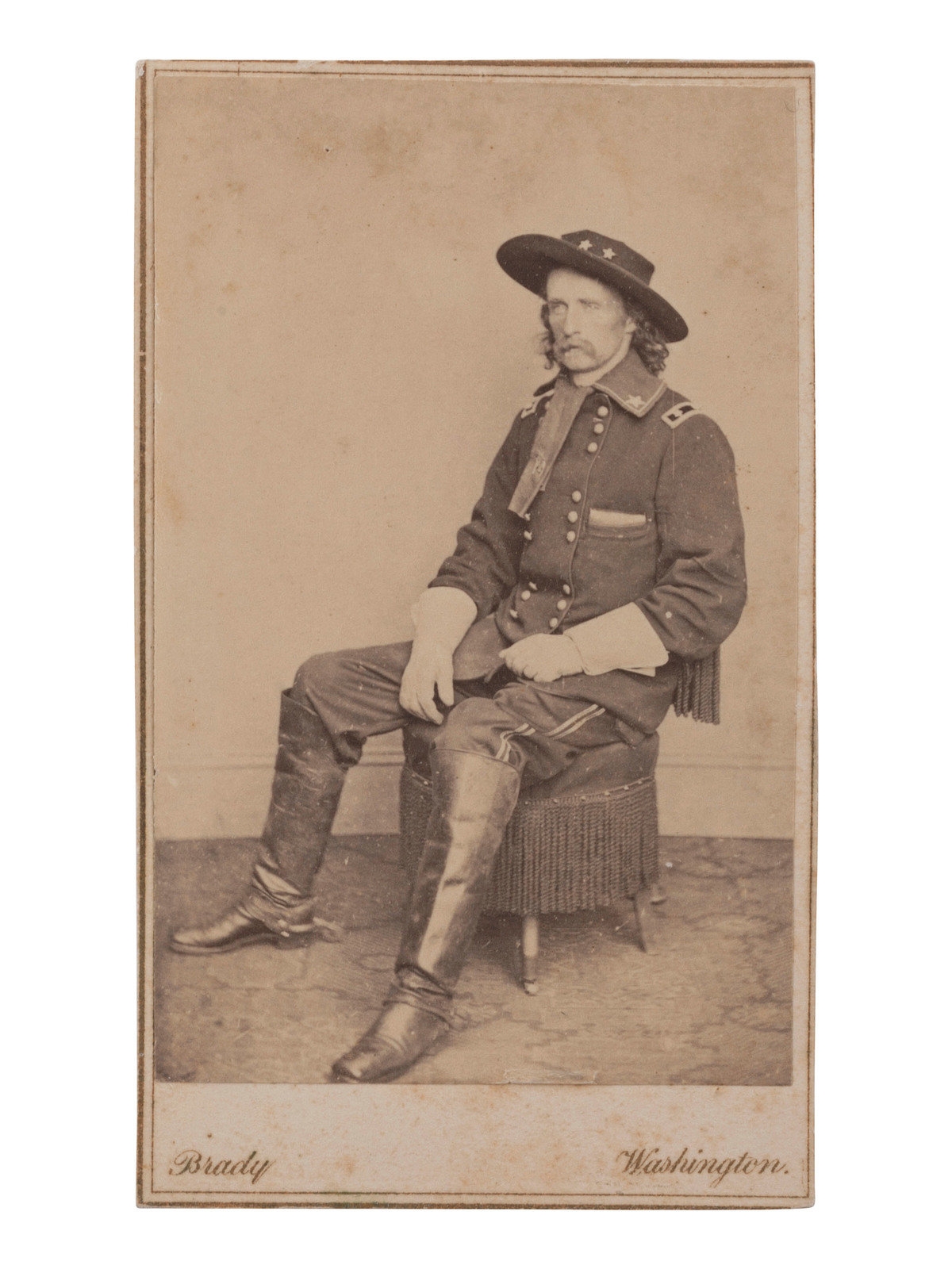 Mathew B. Brady | CDV of Custer as Major General | MutualArt