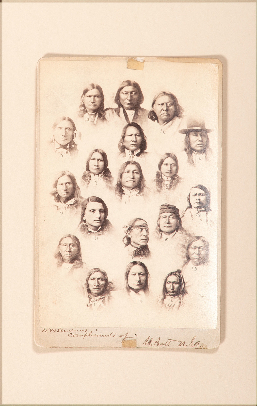 John Nicholas Choate | Cabinet card featuring chiefs who visited the ...
