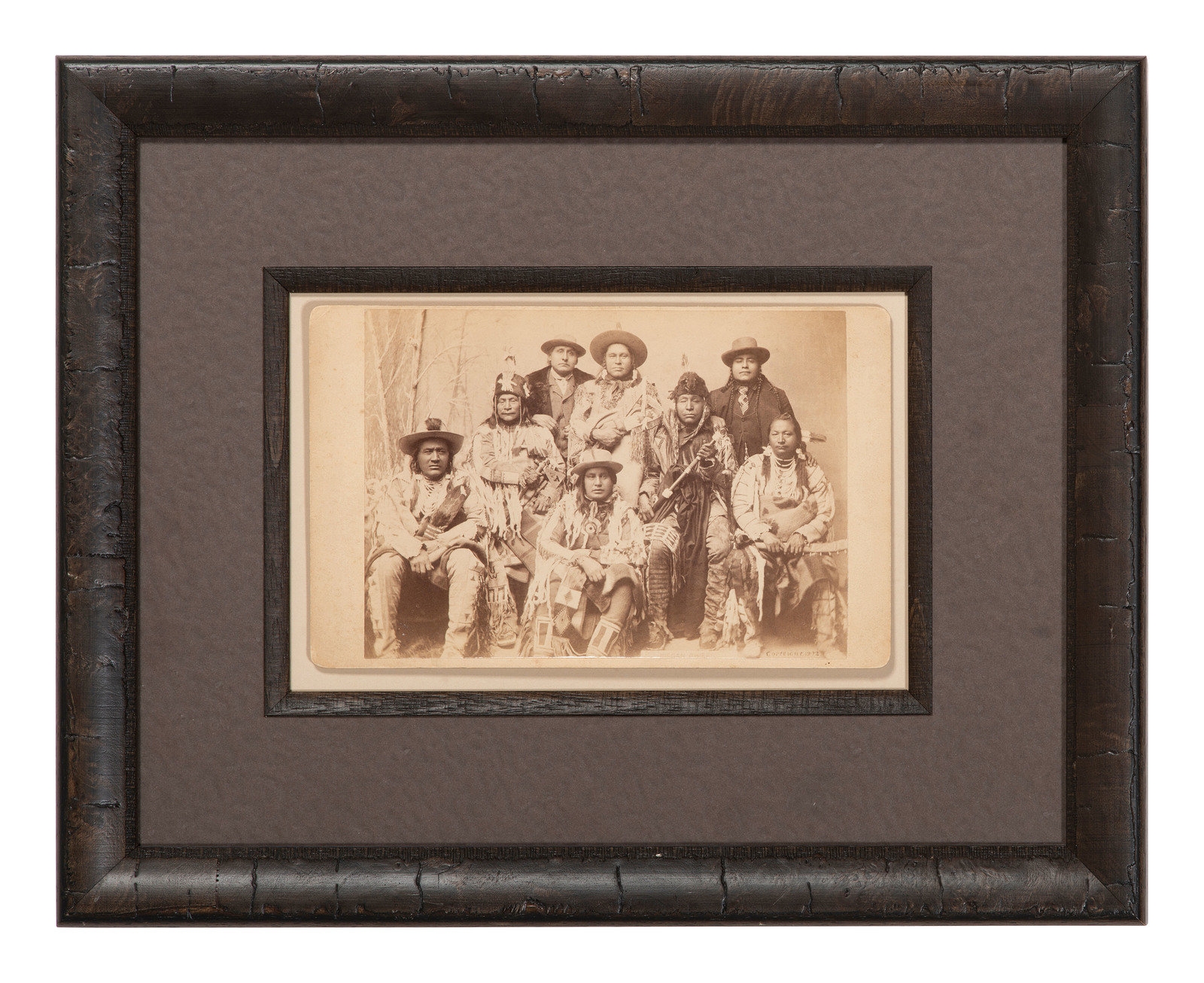 John Nicholas Choate | Boudoir card featuring a group of Piegan Chiefs ...