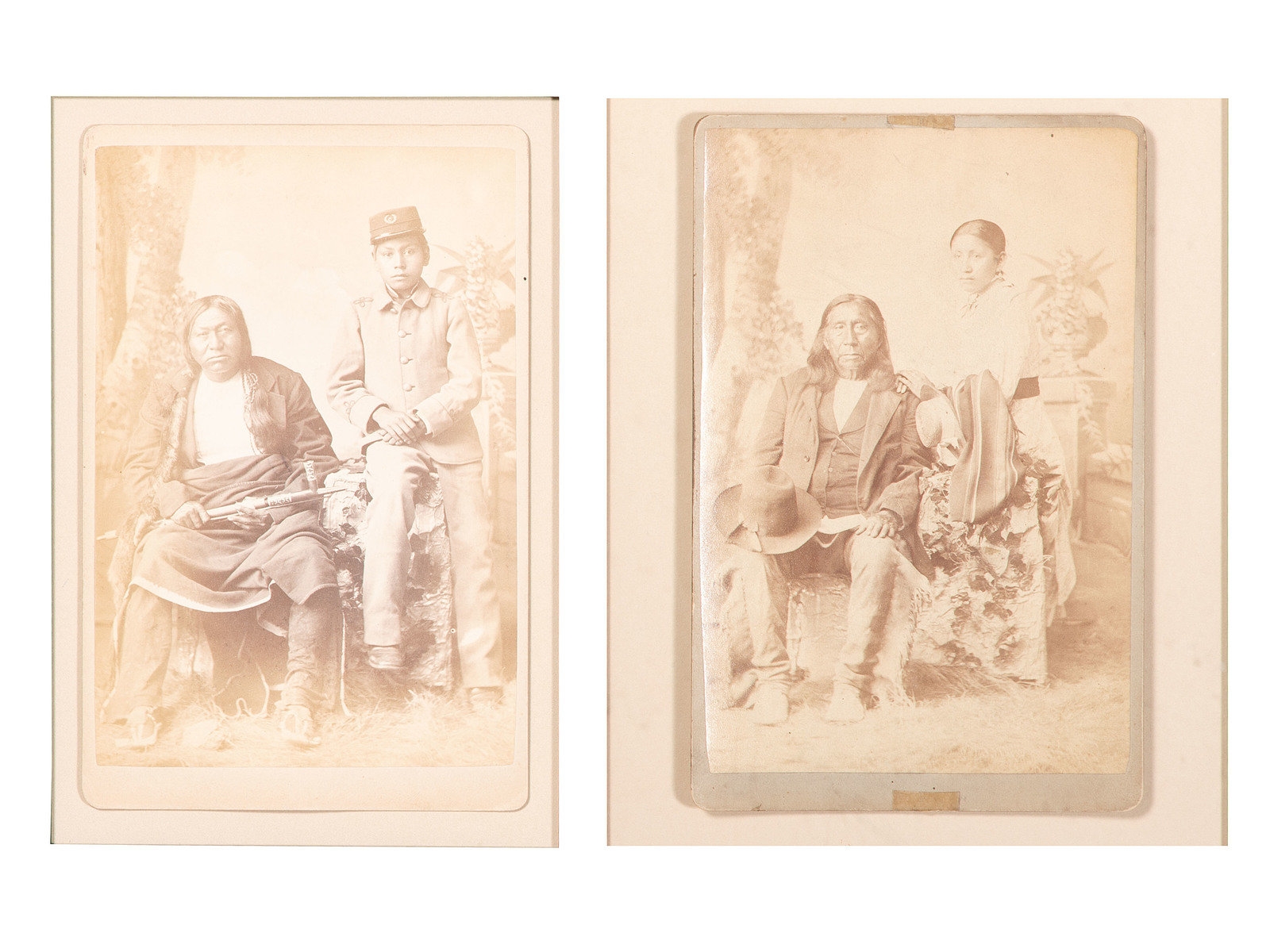 John Nicholas Choate | Two cabinet cards featuring Arapaho Chief Little ...