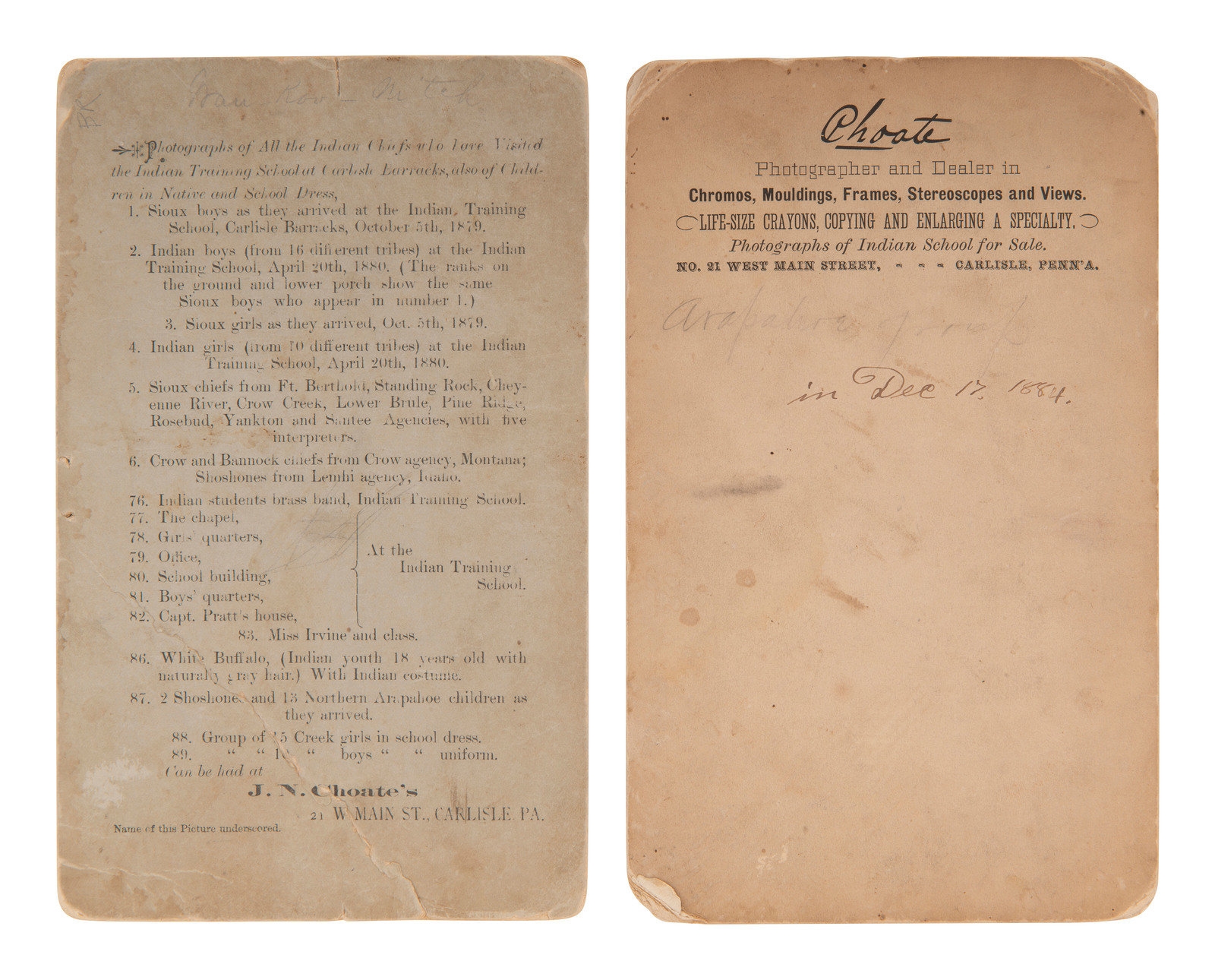 John Nicholas Choate | 3 boudoir cards featuring groups of students at ...