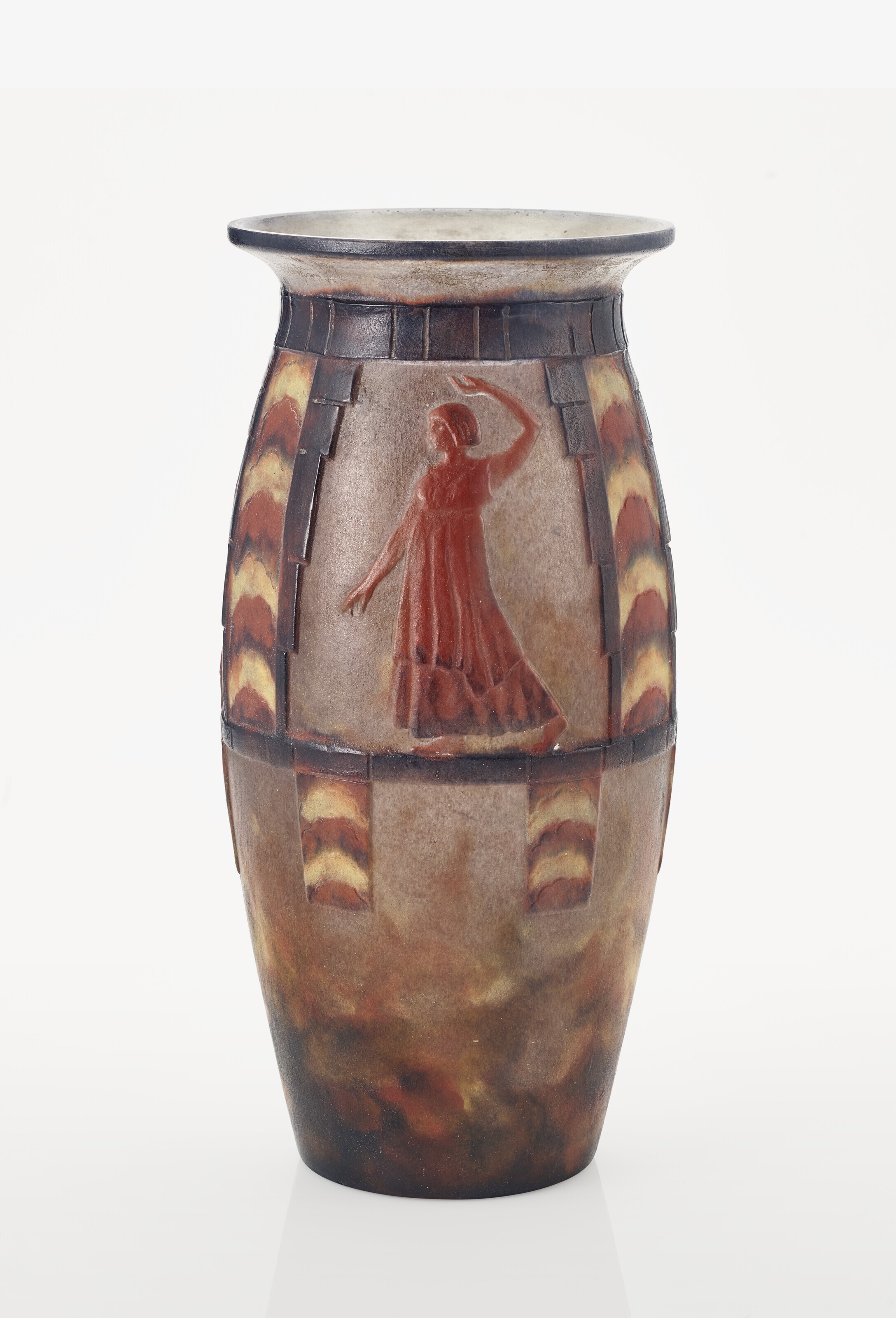 Gabriel Argy-Rousseau | DANSEUSES GRECQUES À ROBE LONGUE' VASE (Circa ...