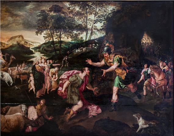 Flemish School, 16th Century | THE RECONCILIATION OF JACOB AND ESAU | MutualArt