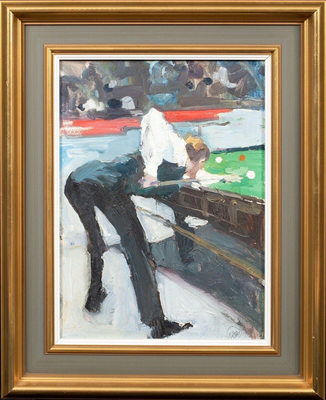 Steve Davis | PORTRAIT OF A SNOOKER MATCH (20th Century) | MutualArt