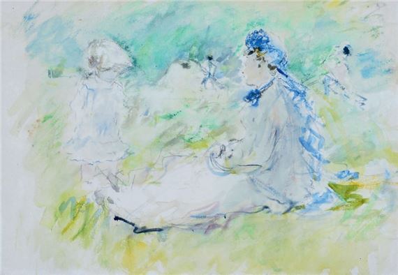 Berthe Morisot | Woman and child in the garden (1881) | MutualArt