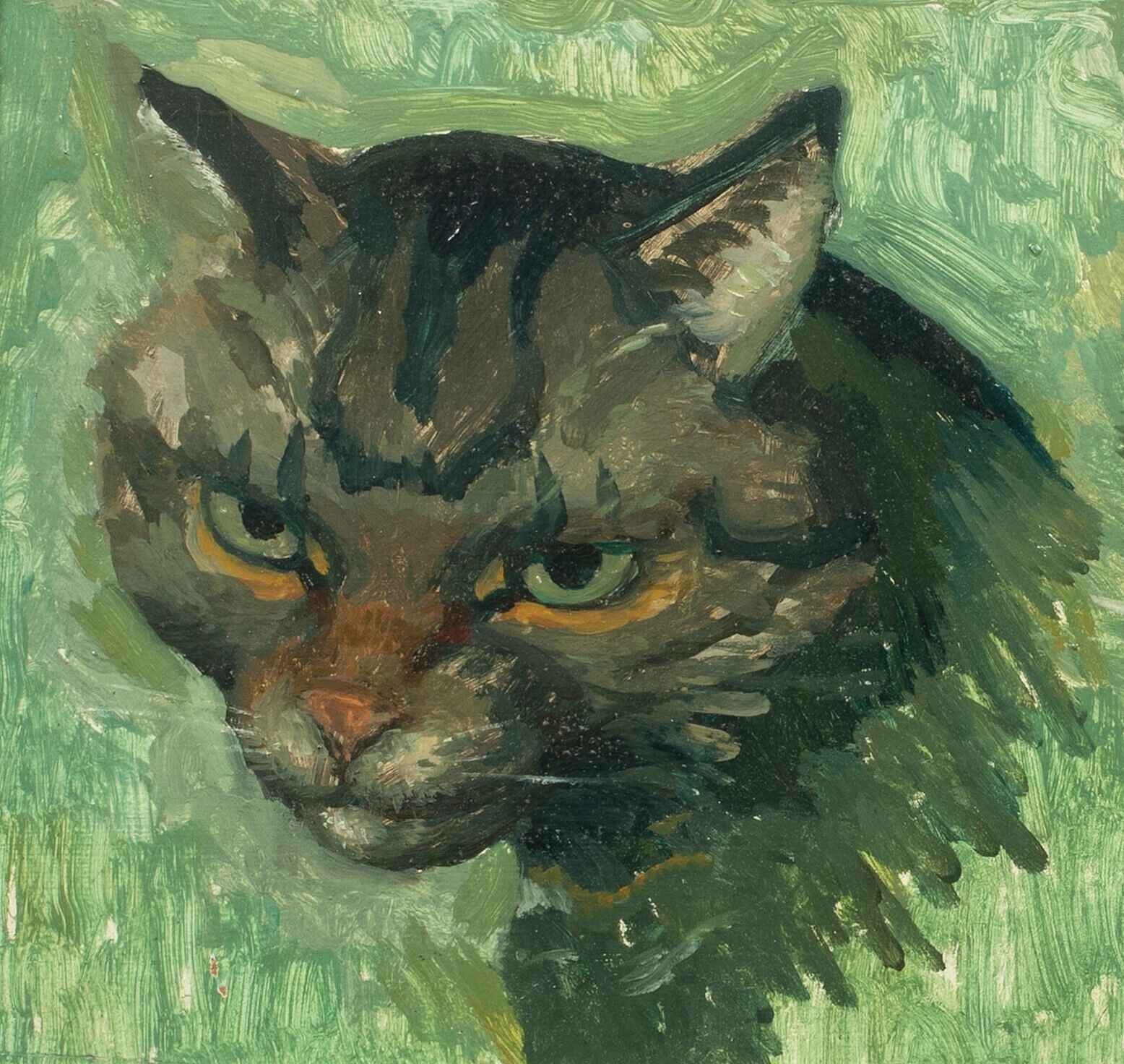 Lionel Ellis | PORTRAIT OF TWO TABBY CATS (20th Century) | MutualArt