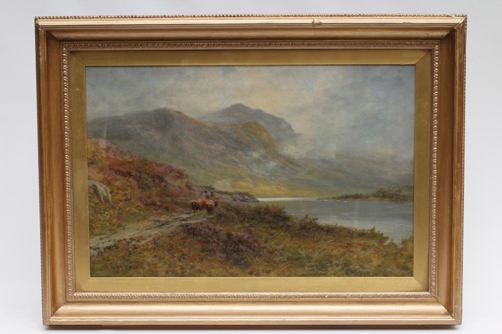 Daniel Sherrin | Highland Cattle on a Lochside Path | MutualArt