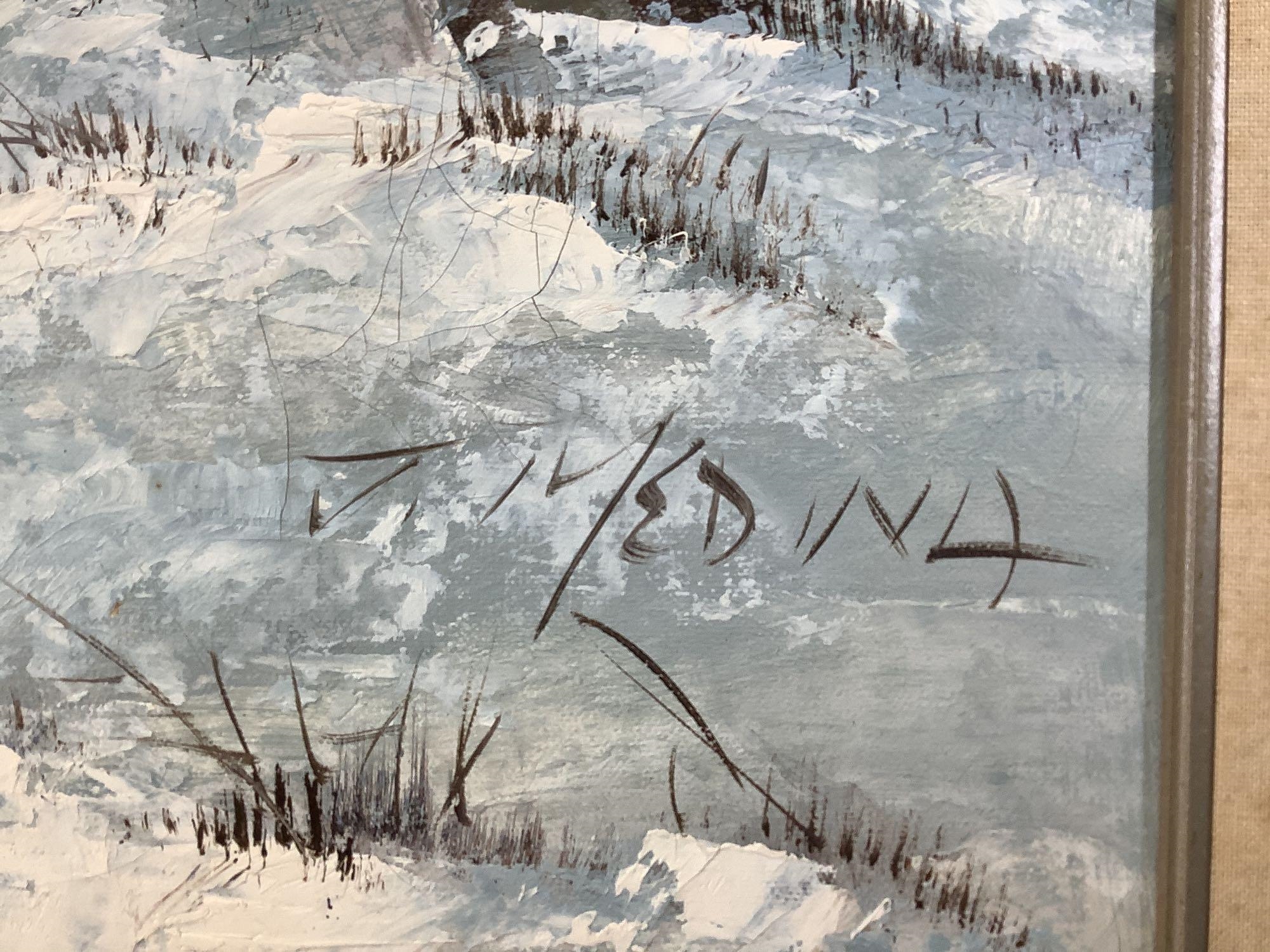J. Medina | Snowy forest landscape | MutualArt