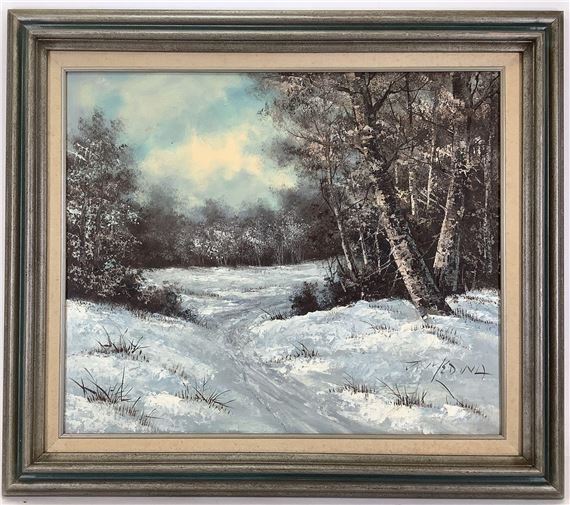 J. Medina | Snowy forest landscape | MutualArt