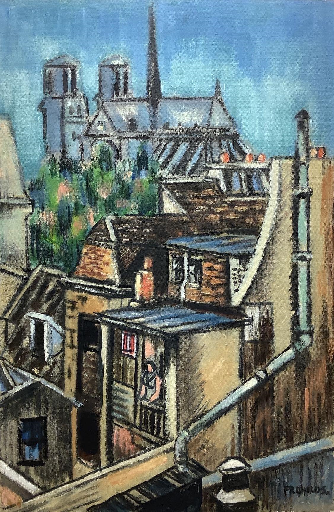 Frederick Robbins Childs | Rooftops Overlooking Notre Dame | MutualArt