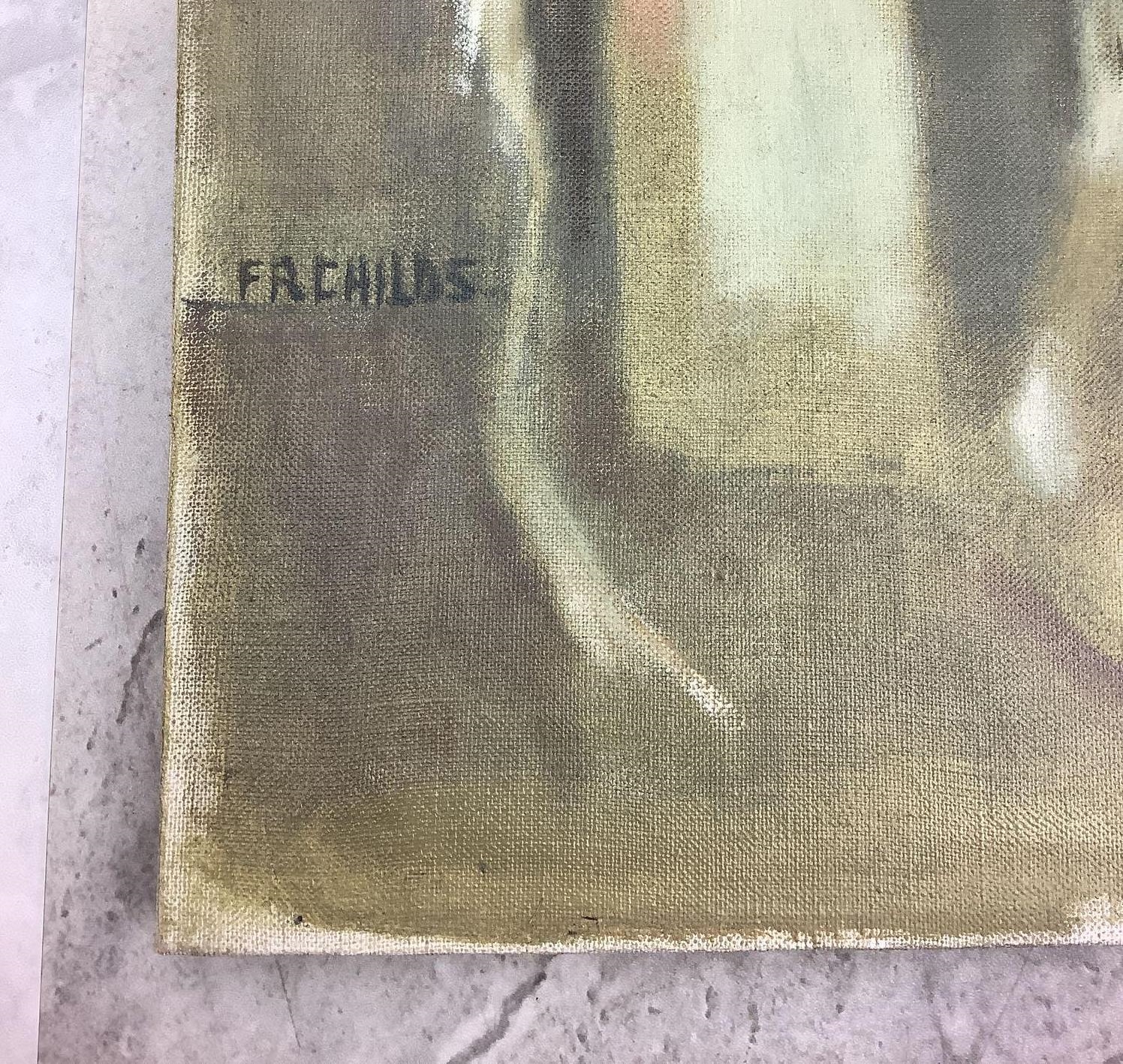 Frederick Robbins Childs | Monkey playing a drum | MutualArt