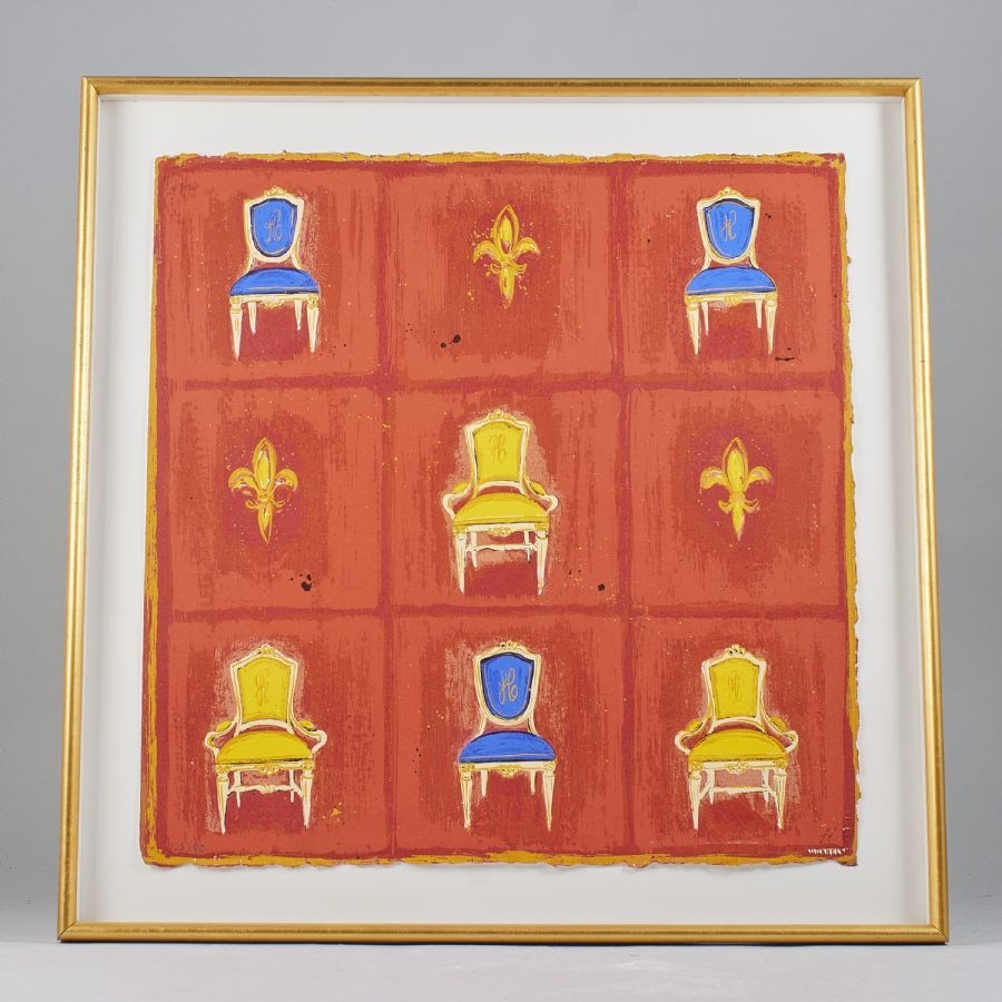 Ing-Britt Lagerberg | Komposition med stolar | MutualArt