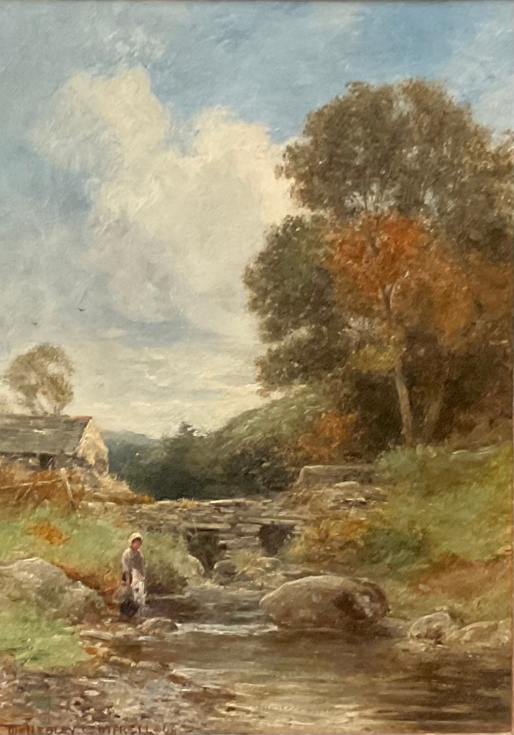 Arthur Wellesley Cottrell | Cottage by a brook | MutualArt