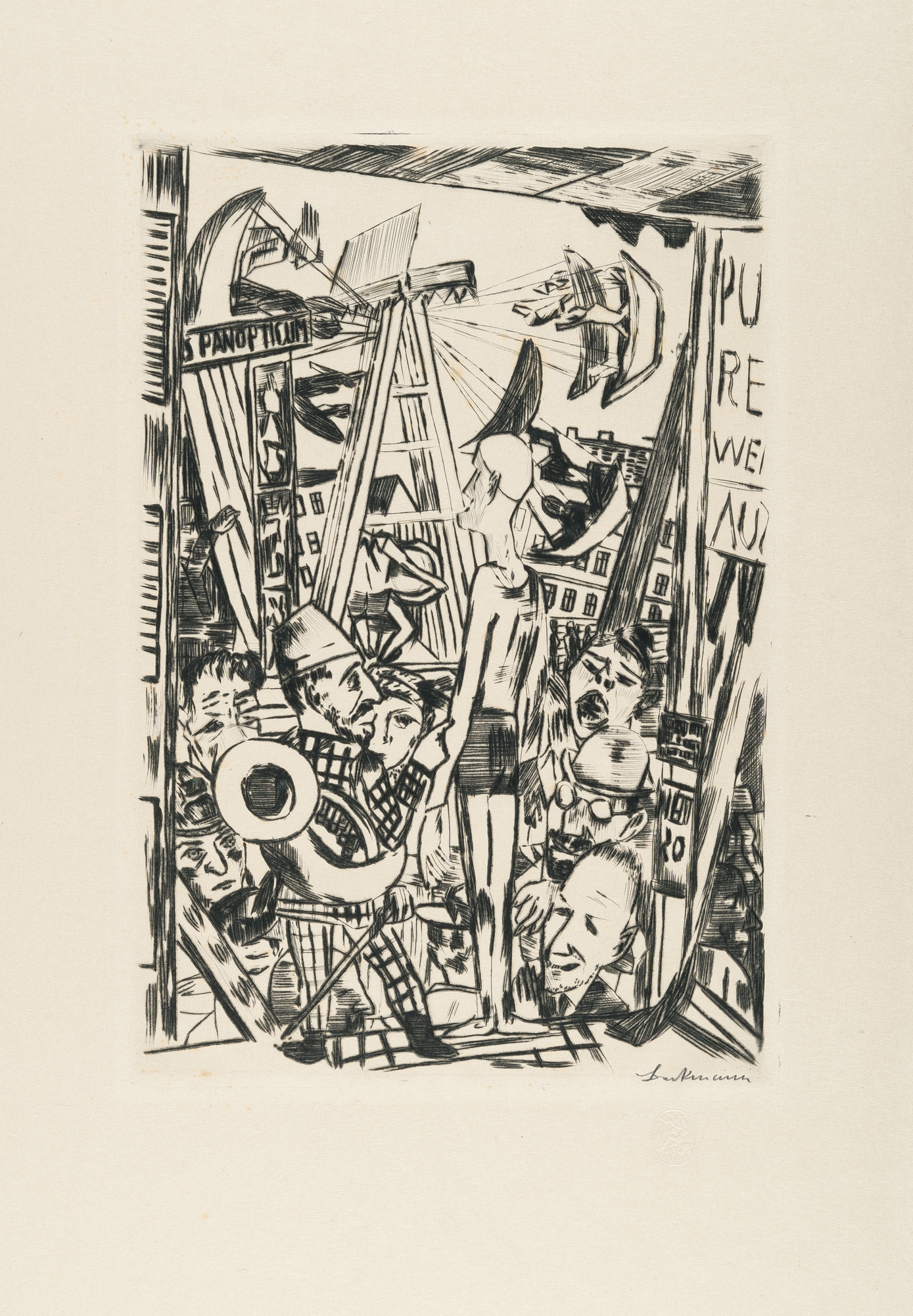 Max Beckmann | The large man (1921) | MutualArt