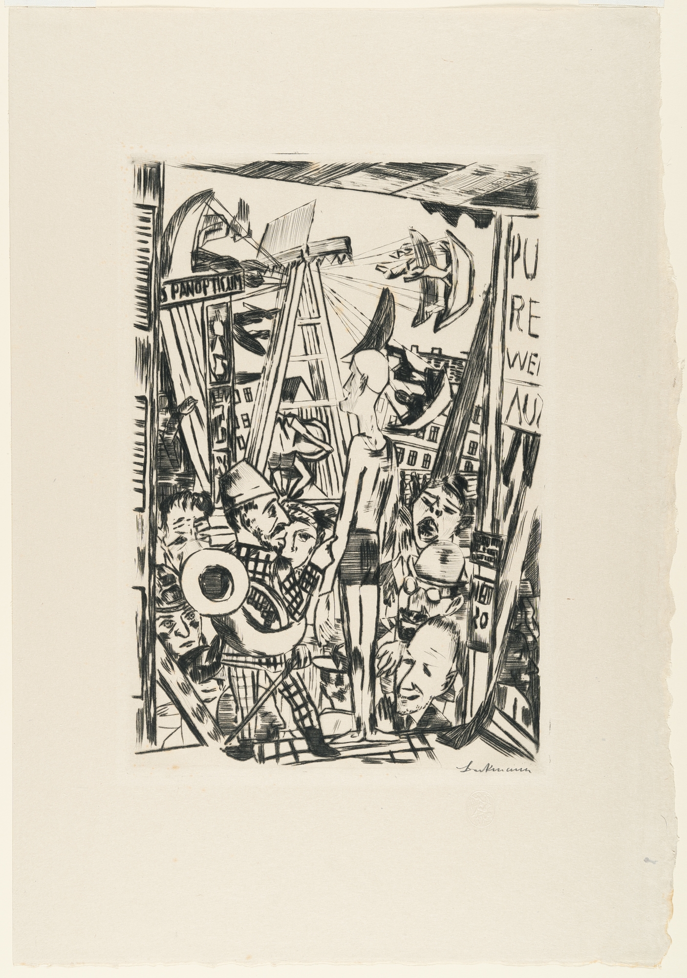 Max Beckmann | The large man (1921) | MutualArt