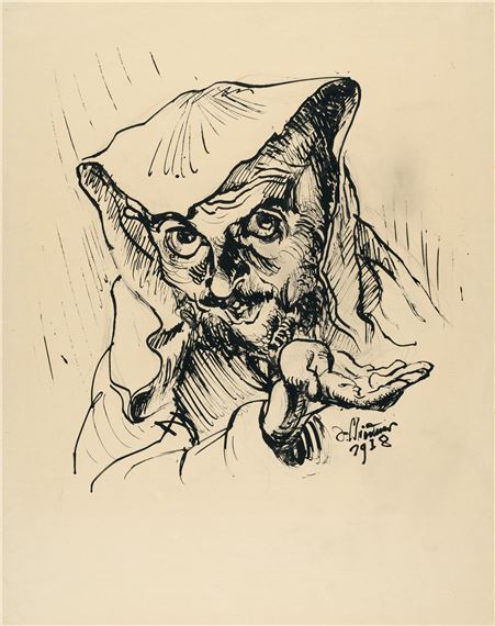 Ludwig Meidner | Self portrait as a prophet (1918) | MutualArt
